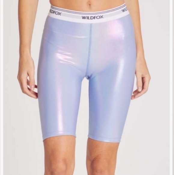 Wildfox | Shorts | Wildfox Pale Iris Iridescent Ava Highwaisted 9 Biker ...